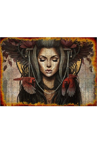 Tablomega Ahşap Mdf Puzzle Yapboz Mistik Kadın 255 Parça 35*50 cm