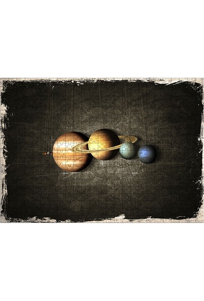 Tablomega Ahşap Mdf Puzzle Yapboz Fantastik Gezegenler 500 Parça 50*70 cm