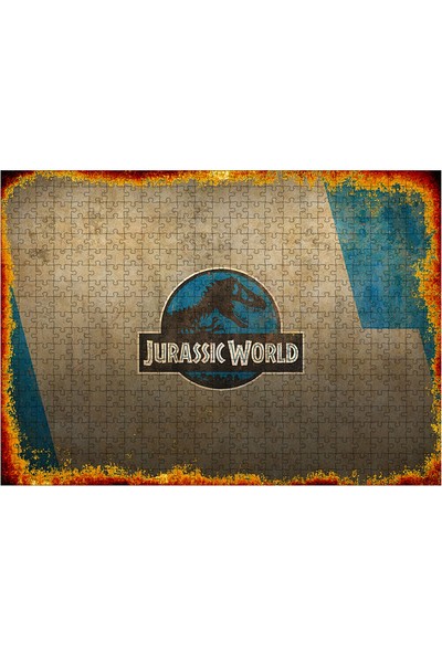 Tablomega Ahşap Mdf Puzzle Yapboz Eskitilmiş Jurassic Park 500 Parça 50*70 cm