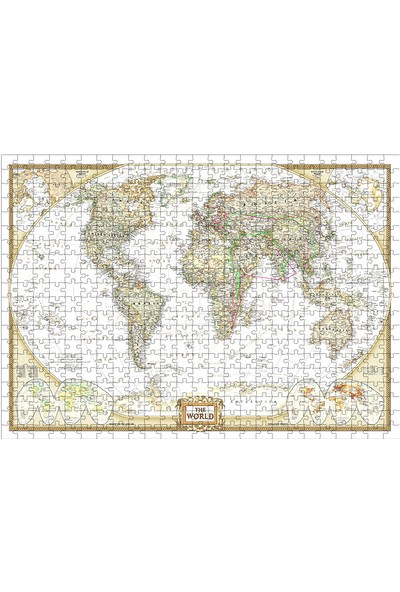 Tablomega Ahşap Mdf Puzzle Yapboz Dünya Haritası 500 Parça 50*70 cm Tablomega Ahşap Mdf Puzzle Yapboz Dünya Haritası 500 Parça 50*70 cm