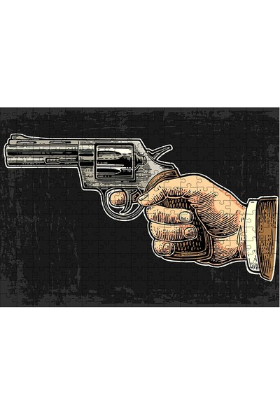 Tablomega Ahşap Mdf Puzzle Yapboz Revolver Tabanca 6 Patlar 255 Parça 35*50 cm Tablomega Ahşap Mdf Puzzle Yapboz Revolver Tabanca 6 Patlar 255 Parça 35*50 cm