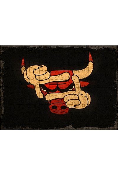 Tablomega Ahşap Mdf Puzzle Yapboz Chicago Bulls 120 Parça 25*35 cm