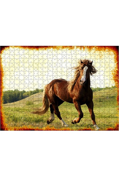 Tablomega Ahşap Mdf Puzzle Yapboz Kahverengi At 3 500 Parça 50*70 cm