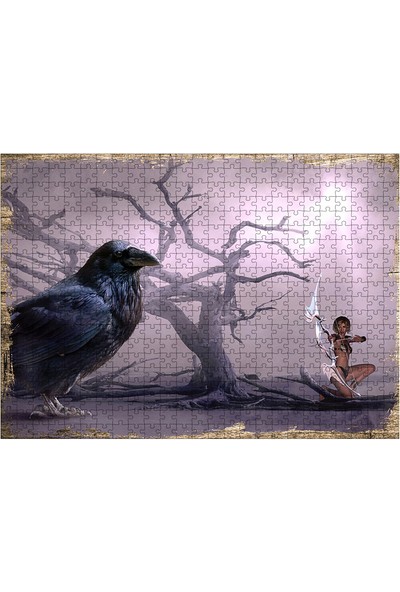 Tablomega Ahşap Mdf Puzzle Yapboz Fantastik Kara Karga Melek 500 Parça 50*70 cm Tablomega Ahşap Mdf Puzzle Yapboz Fantastik Kara Karga Melek 500 Parça 50*70 cm