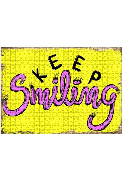 Tablomega Ahşap Mdf Puzzle Yapboz Keep Smiling 500 Parça 50*70 cm Tablomega Ahşap Mdf Puzzle Yapboz Keep Smiling 500 Parça 50*70 cm