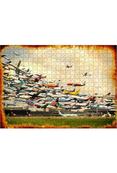 Tablomega Ahşap Mdf Puzzle Yapboz Uçaklar 500 Parça 50*70 cm