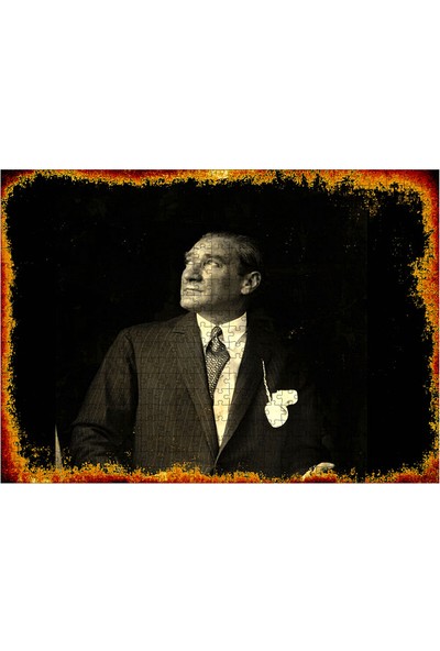 Tablomega Ahşap Mdf Puzzle Yapboz Siyah Beyaz Mustafa Kemal Atatürk 500 Parça 50*70 cm Tablomega Ahşap Mdf Puzzle Yapboz Siyah Beyaz Mustafa Kemal Atatürk 500 Parça 50*70 cm