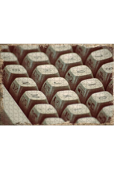 Tablomega Ahşap Mdf Puzzle Yapboz Klavye Tuşları 500 Parça 50*70 cm