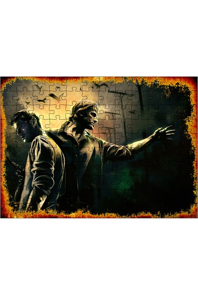 Tablomega Ahşap Mdf Puzzle Yapboz Supernatural Jack ve Dean 120 Parça 25*35 cm