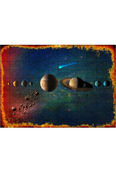 Tablomega Ahşap Mdf Puzzle Yapboz Gezegenler 120 Parça 25*35 cm
