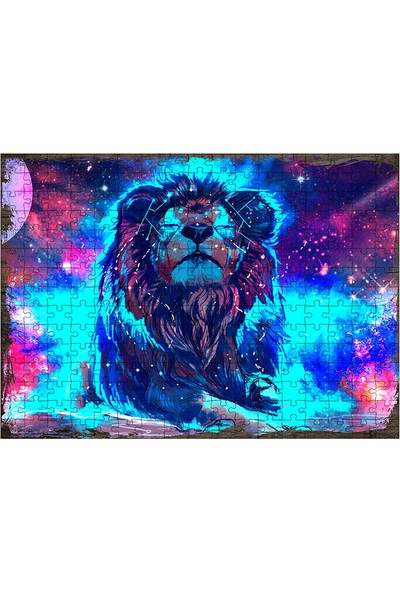 Tablomega Ahşap Mdf Puzzle Yapboz Aslan Burcu ve Yıldızlar 255 Parça 35*50 cm