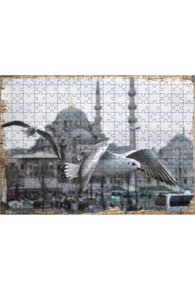 Tablomega Ahşap Mdf Puzzle Yapboz Eminönü Camii Martılar 255 Parça 35*50 cm