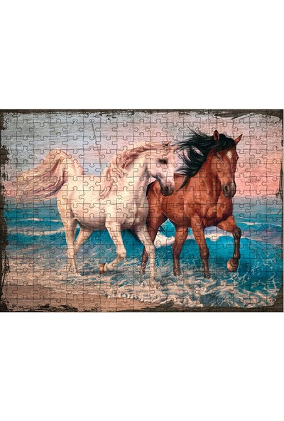 Tablomega Ahşap Mdf Puzzle Yapboz Deniz Kenarında Atlar 255 Parça 35*50 cm Tablomega Ahşap Mdf Puzzle Yapboz Deniz Kenarında Atlar 255 Parça 35*50 cm