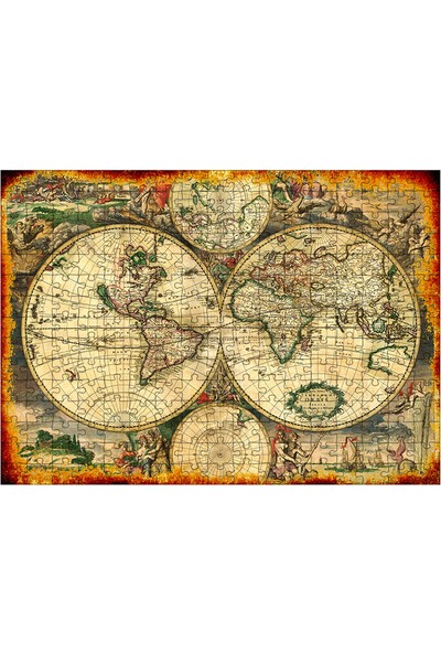 Tablomega Ahşap Mdf Puzzle Yapboz Eskitilmiş Dünya Haritası 255 Parça 35*50 cm Tablomega Ahşap Mdf Puzzle Yapboz Eskitilmiş Dünya Haritası 255 Parça 35*50 cm
