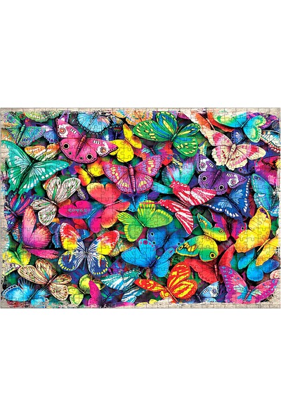 Tablomega Ahşap Mdf Puzzle Yapboz Renkli Kelebekler 500 Parça 50*70 cm Tablomega Ahşap Mdf Puzzle Yapboz Renkli Kelebekler 500 Parça 50*70 cm