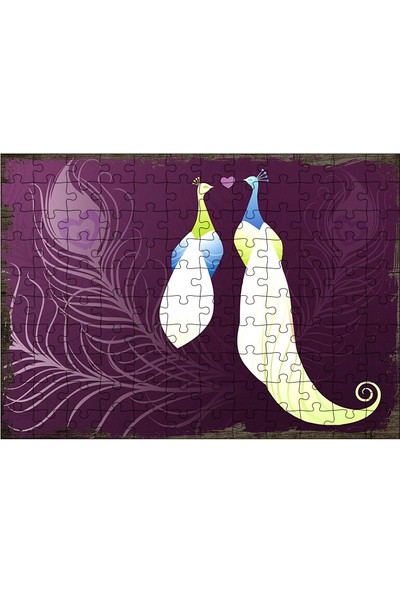 Tablomega Ahşap Mdf Puzzle Yapboz Tavuskuşları 120 Parça 25*35 cm