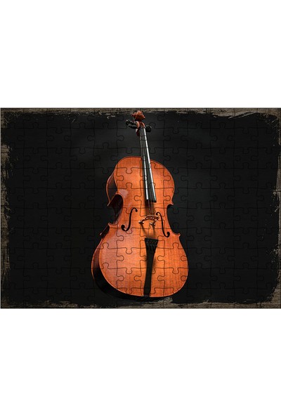 Tablomega Ahşap Mdf Puzzle Yapboz Çello 120 Parça 25*35 cm