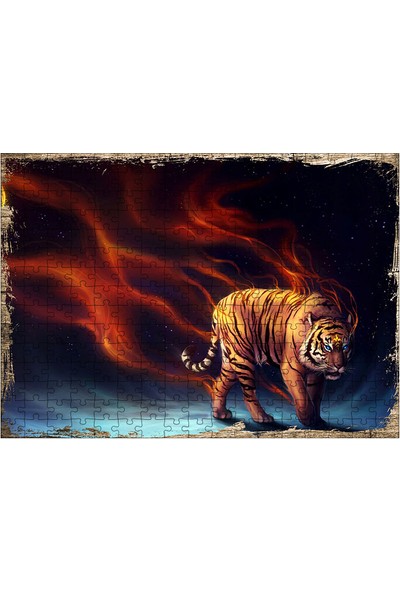Tablomega Ahşap Mdf Puzzle Yapboz Alevli Aslan 255 Parça 35*50 cm Tablomega Ahşap Mdf Puzzle Yapboz Alevli Aslan 255 Parça 35*50 cm