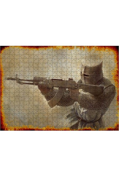 Tablomega Ahşap Mdf Puzzle Yapboz Assaultlu Savaşçı 500 Parça 50*70 cm