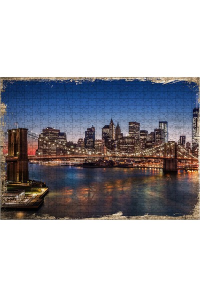 Tablomega Ahşap Mdf Puzzle Yapboz New York Şehir Manzara 500 Parça 50*70 cm