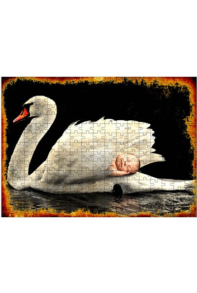 Tablomega Ahşap Mdf Puzzle Yapboz Kuğ ve Bebek 255 Parça 35*50 cm