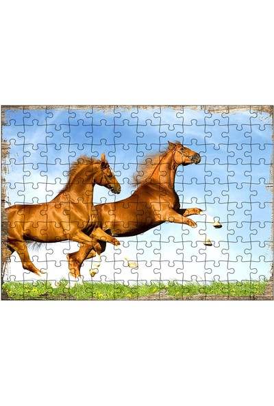 Tablomega Ahşap Mdf Puzzle Yapboz Neşeli Atlar 120 Parça 25*35 cm Tablomega Ahşap Mdf Puzzle Yapboz Neşeli Atlar 120 Parça 25*35 cm