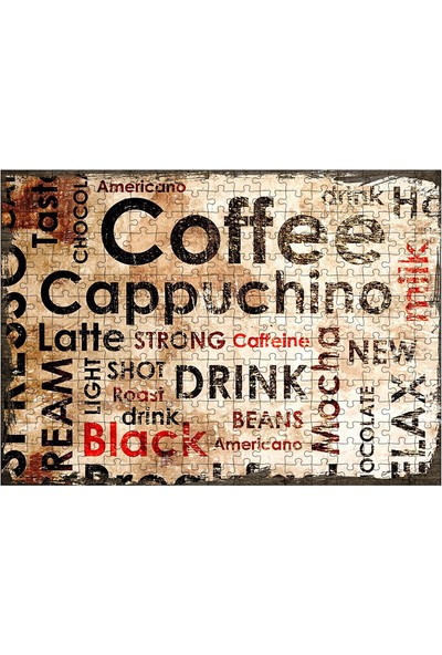 Tablomega Ahşap Mdf Puzzle Yapboz Kahve Isimleri Tabelası 255 Parça 35*50 cm Tablomega Ahşap Mdf Puzzle Yapboz Kahve Isimleri Tabelası 255 Parça 35*50 cm