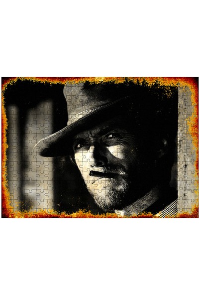 Tablomega Ahşap Mdf Puzzle Yapboz Eskitilmiş Clint Eastwood 255 Parça 35*50 cm