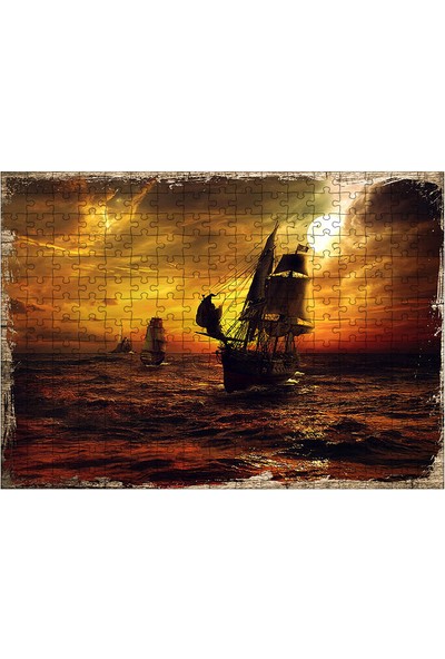 Tablomega Ahşap Mdf Puzzle Yapboz Gece Korsan Gemileri 255 Parça 35*50 cm Tablomega Ahşap Mdf Puzzle Yapboz Gece Korsan Gemileri 255 Parça 35*50 cm