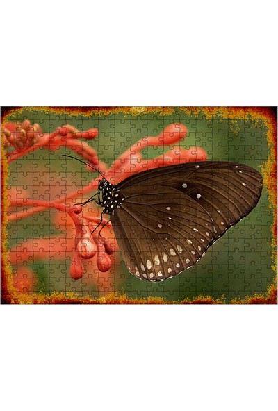 Tablomega Ahşap Mdf Puzzle Yapboz Siyah Kelebek 255 Parça 35*50 cm