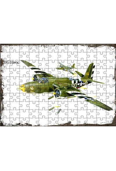 Tablomega Ahşap Mdf Puzzle Yapboz 20G Havoc Savaş Uçağı 120 Parça 25*35 cm Tablomega Ahşap Mdf Puzzle Yapboz 20G Havoc Savaş Uçağı 120 Parça 25*35 cm