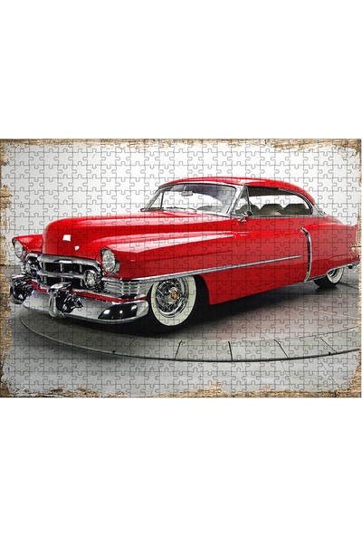 Tablomega Ahşap Mdf Puzzle Yapboz 1950 Model Kırmızı Cadillac 500 Parça 50*70 cm Tablomega Ahşap Mdf Puzzle Yapboz 1950 Model Kırmızı Cadillac 500 Parça 50*70 cm