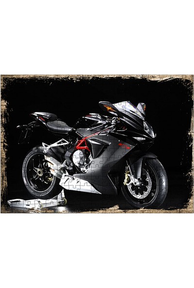 Tablomega Ahşap Mdf Puzzle Yapboz Mv Agusta F3 A2 Motorsiklet 255 Parça 35*50 cm