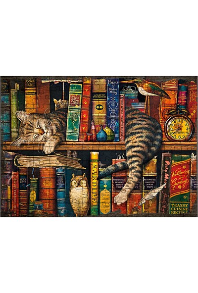 Tablomega Ahşap Mdf Puzzle Yapboz Kitaplık Baykuş Kedi 120 Parça 25*35 cm Tablomega Ahşap Mdf Puzzle Yapboz Kitaplık Baykuş Kedi 120 Parça 25*35 cm