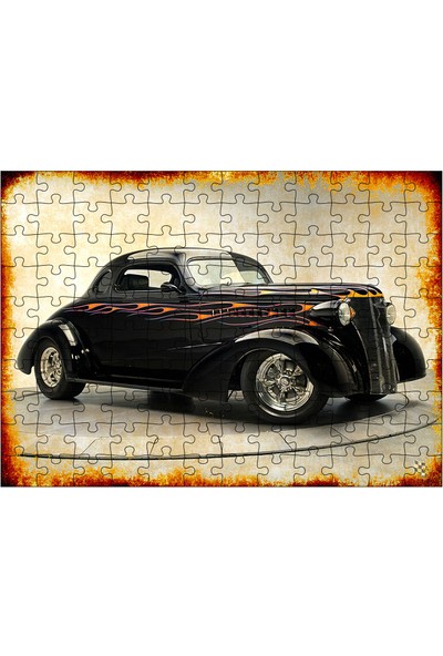 Tablomega Ahşap Mdf Puzzle Yapboz Alev Desenli Klasik Araba 120 Parça 25*35 cm Tablomega Ahşap Mdf Puzzle Yapboz Alev Desenli Klasik Araba 120 Parça 25*35 cm