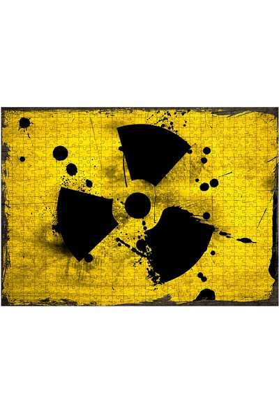 Tablomega Ahşap Mdf Puzzle Yapboz Radioaktif Sembolü 500 Parça 50*70 cm