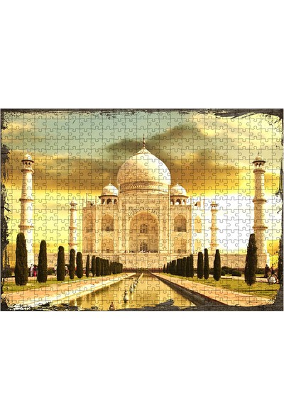 Tablomega Ahşap Mdf Puzzle Yapboz Tac Mahal Havuz 500 Parça 50*70 cm