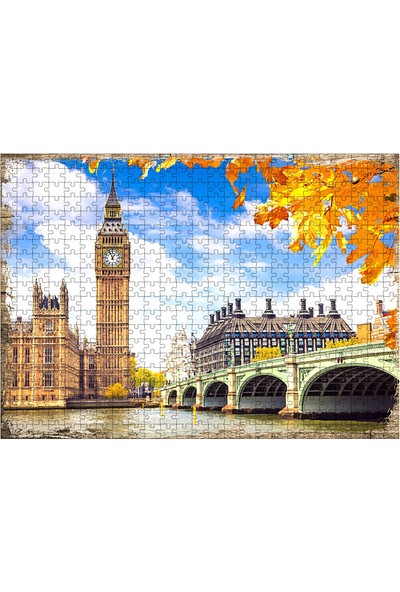 Tablomega Ahşap Mdf Puzzle Yapboz Big Ben Londra 500 Parça 50*70 cm