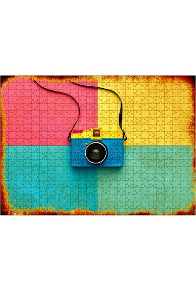 Tablomega Ahşap Mdf Puzzle Yapboz Renkler ve Fotoğraf Makinesi 500 Parça 50*70 cm