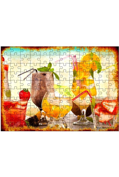Tablomega Ahşap Mdf Puzzle Yapboz Kokteyller 120 Parça 25*35 cm