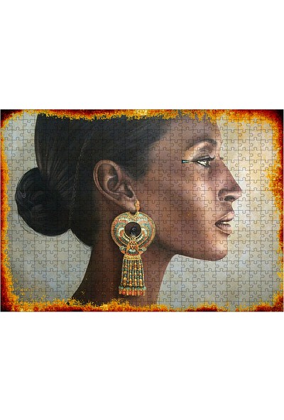 Tablomega Ahşap Mdf Puzzle Yapboz Küpeli Kadın 500 Parça 50*70 cm Tablomega Ahşap Mdf Puzzle Yapboz Küpeli Kadın 500 Parça 50*70 cm