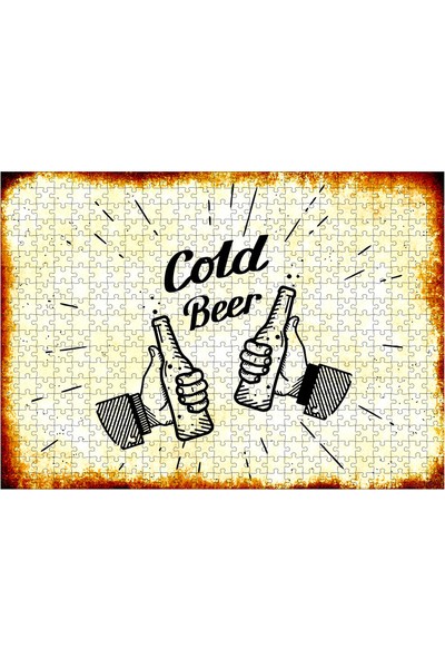 Tablomega Ahşap Mdf Puzzle Yapboz Soğuk Bira 500 Parça 50*70 cm