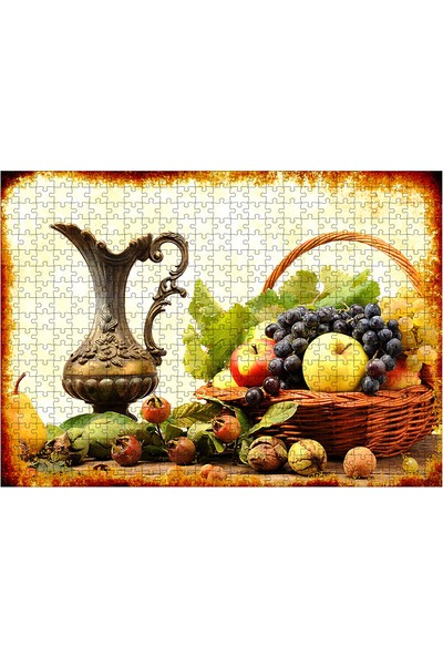 Tablomega Ahşap Mdf Puzzle Yapboz Retro Meyve Sepeti 500 Parça 50*70 cm Tablomega Ahşap Mdf Puzzle Yapboz Retro Meyve Sepeti 500 Parça 50*70 cm