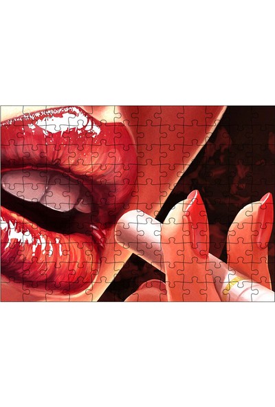 Tablomega Ahşap Mdf Puzzle Yapboz Kırmızı Dudaklar 120 Parça 25*35 cm Tablomega Ahşap Mdf Puzzle Yapboz Kırmızı Dudaklar 120 Parça 25*35 cm