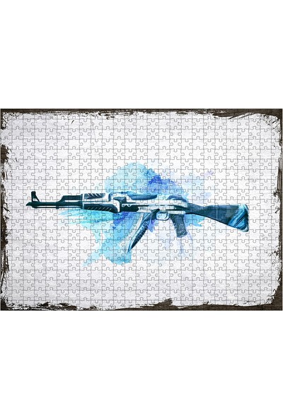 Tablomega Ahşap Mdf Puzzle Yapboz Ak-47 Kalaşnikof Poster 500 Parça 50*70 cm