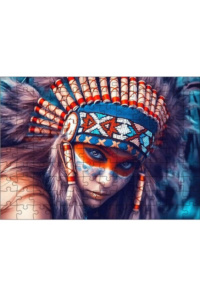 Tablomega Ahşap Mdf Puzzle Yapboz Kızılderili Kız 120 Parça 25*35 cm