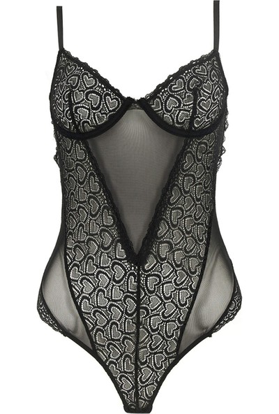 DeFacto Fall In Love Sevgililer Günü Dantelli Bodysuit W6669AZ22SP