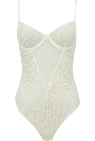 DeFacto Fall In Love Sevgililer Günü Dantelli Bodysuit W6669AZ22SP