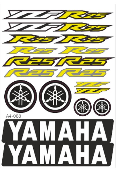 Gogomoto Yamaha R25 Parçalı A4 Sticker