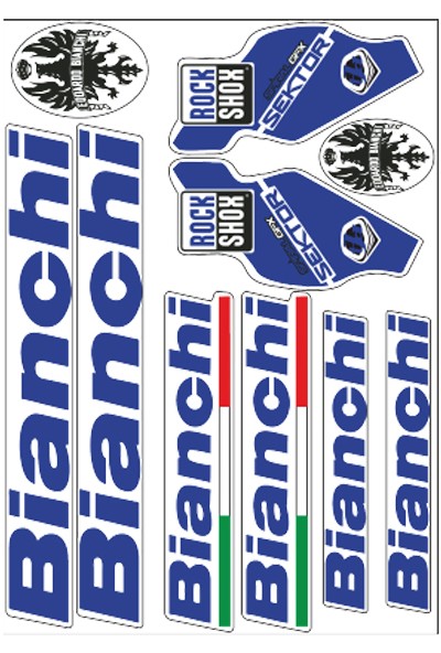 Gogomoto Bianchi Bisiklet Sticker Set Mavi Gogomoto Bianchi Bisiklet Sticker Set Mavi